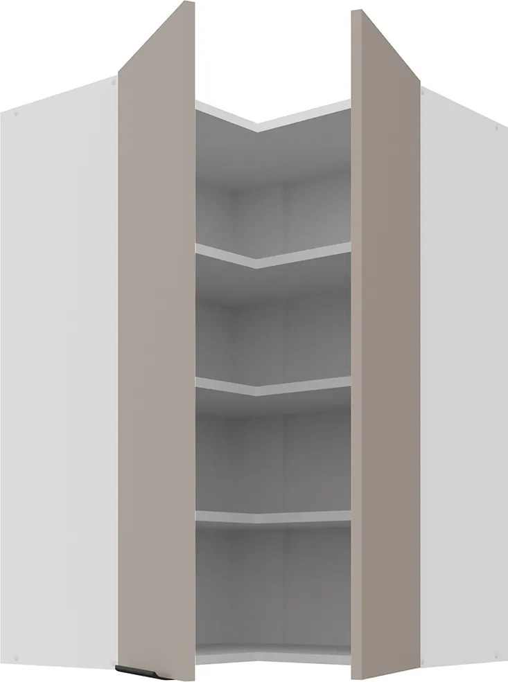 ARIA lb | horní kuchyňská skříňka 60x60 GN-90 2F (90°) rohová s policemi | VYSOKÁ | 60x60 cm | bílá/béžová