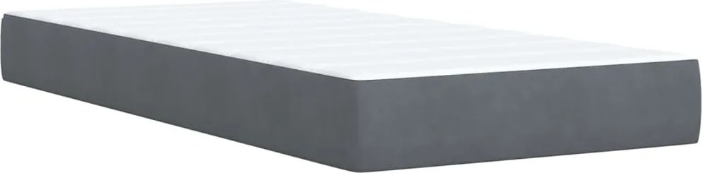 Box spring postel s matrací tmavě šedá 80 x 200 cm samet 3286175