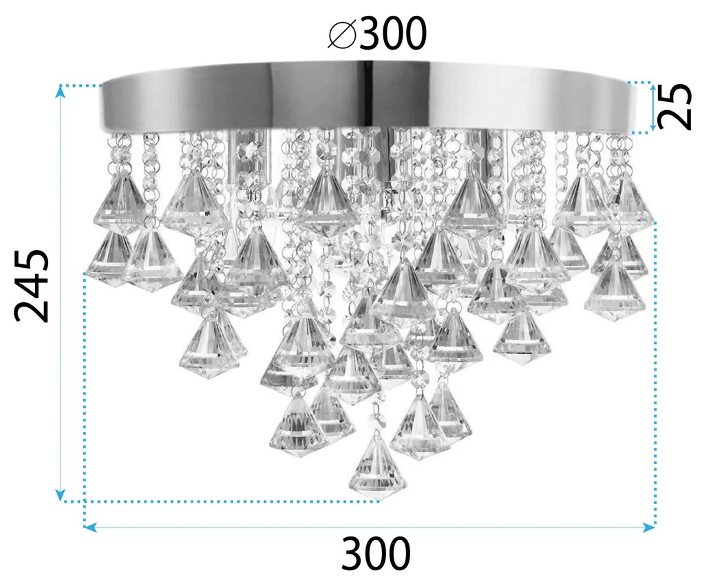 Toolight Osvětlení Elegance Crystal zlaté APP1655-3CP