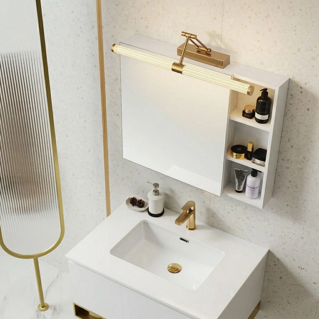 Toolight Toolight, LED nástěnné svítidlo 60cm, 13W, 4000K, 1000lm, APP1900-1W, zlatá matná, OSW-66055