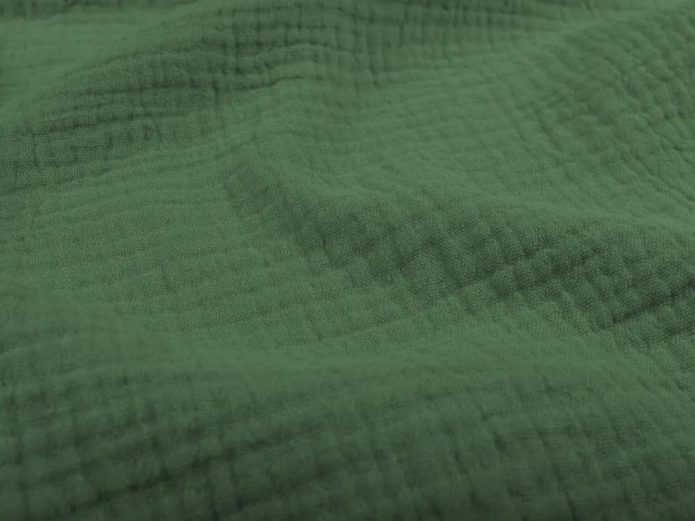 Biante Mušelínový povlak na polštář MSN-011 Lesní zelená 50 x 50 cm