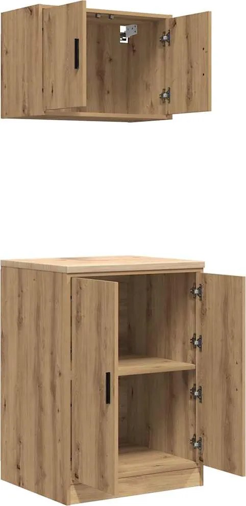 Garážové skříně 2 ks dub artisan kompozitní dřevo 3328313
