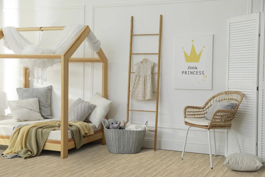 PVC podlaha - lino Gerflor TEXLINE NATURE 2371 LODGE ALMOND - světlé dřevo ŠÍŘKA: 2 m