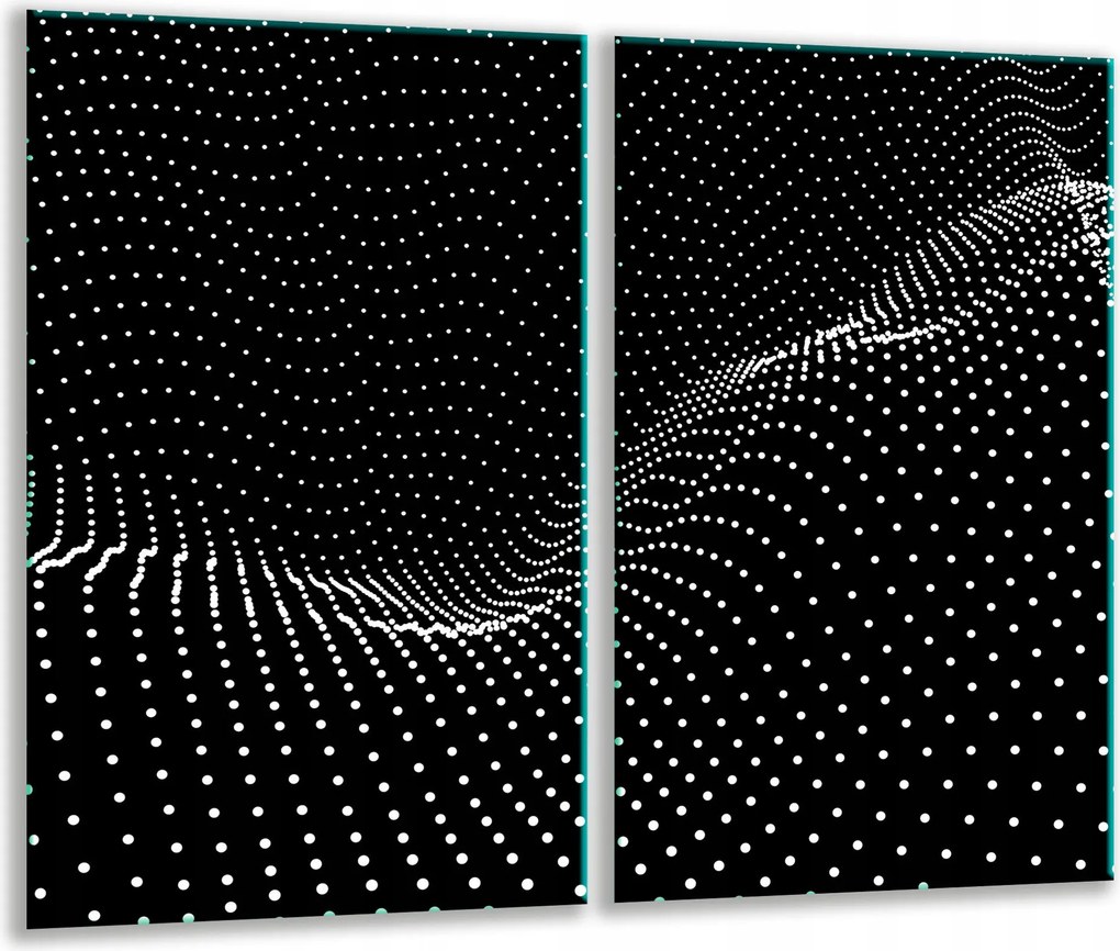 Skleněná Krájecí Deska 2x 30x52 Černá 7v1