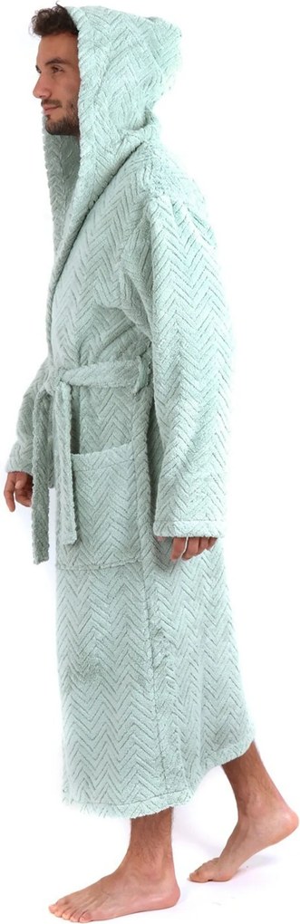 Bavlněný župan Athena s kapucí olivová 31 16 6251 - L