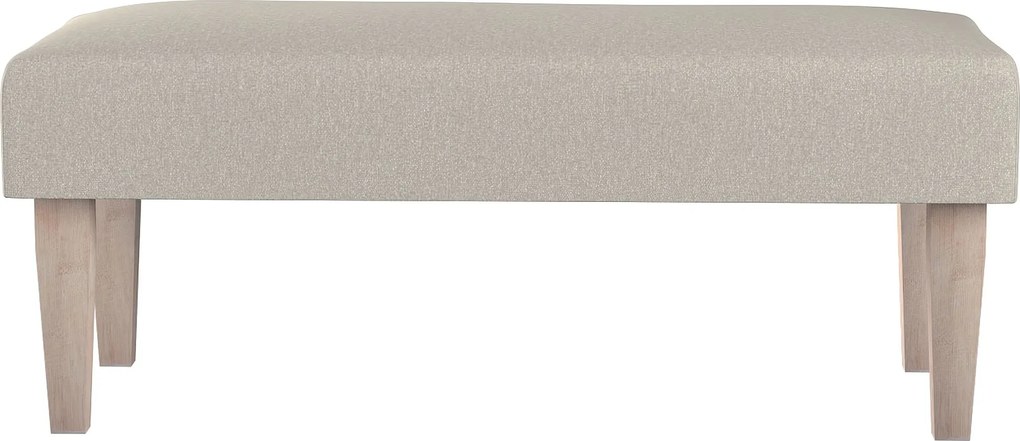 Dlouhá lavička 100x40cm barva béžová látka pletený vzor