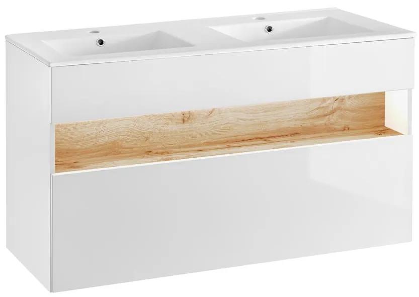 Koupelnová skříňka pod umyvadlo BAHAMA WHITE 120 cm