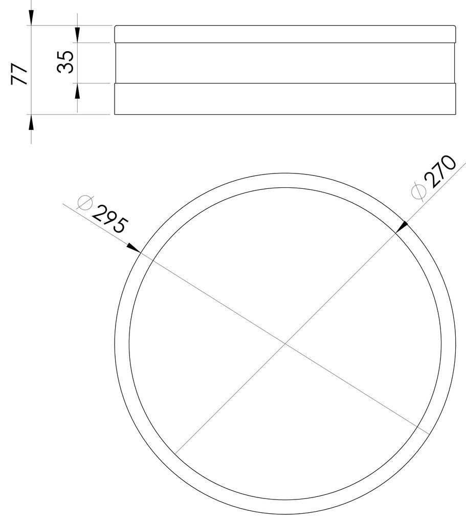 Sapho, PALERMO stropní svítidlo průměr 295mm, LED, 24W, 230V, 94999