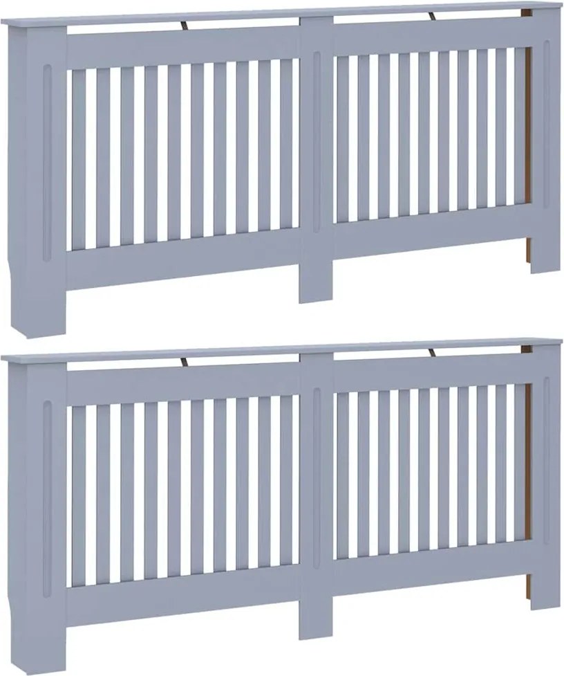 Kryt radiátoru 2 ks Šedá 172 x 19 x 81,5 cm Kompozitní dřevo 3403234