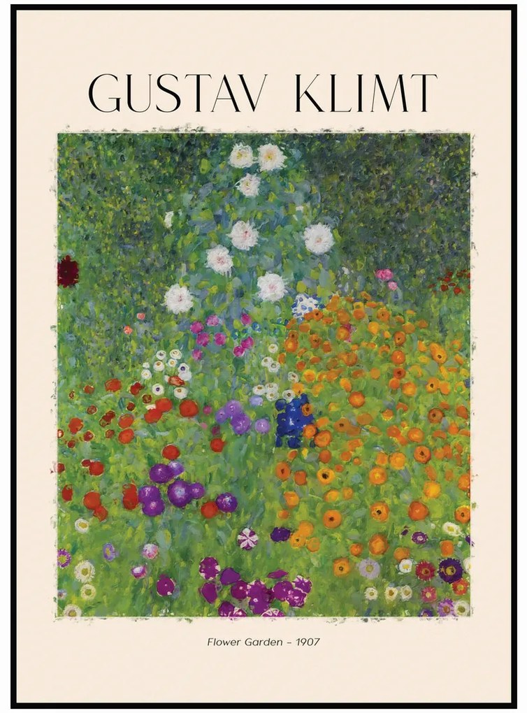 Gustav Klimt - Květinová zahrada A4 (21 x 29,7 cm)