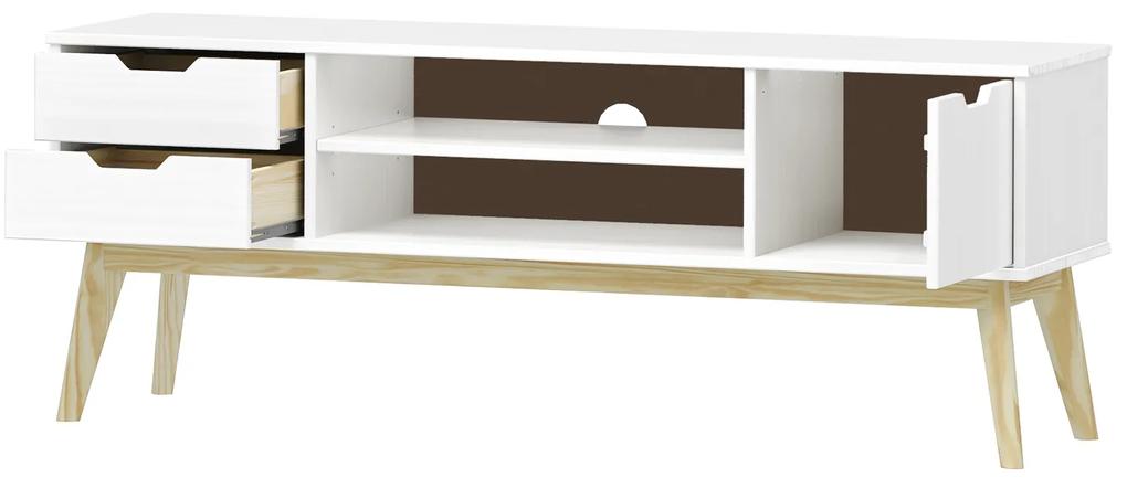 IDEA TV stolek 1 dveře + 2 zásuvky BONITO bílý lak