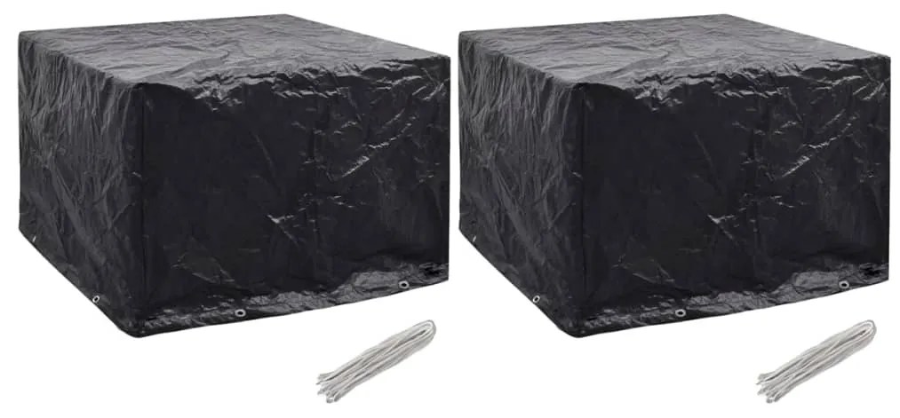 Plachty na zahradní nábytek 2 ks 8 oček 122 x 112 x 98 cm 279134