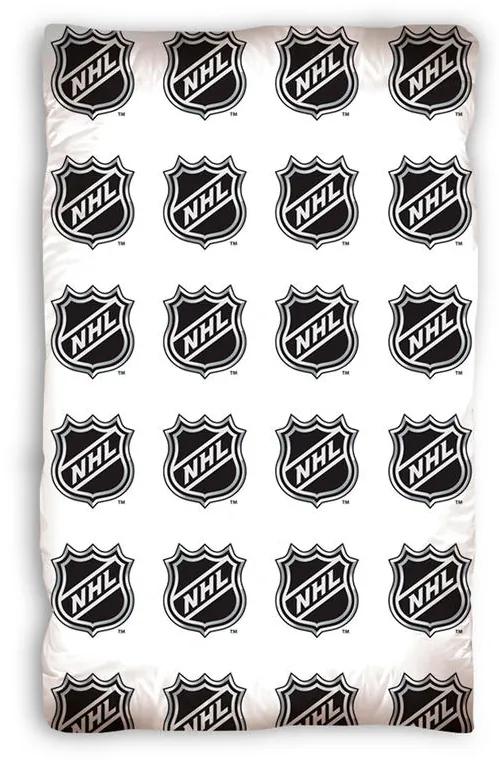 Tip Trade Prostěradlo NHL Logo Shield White 90 x 200 cm