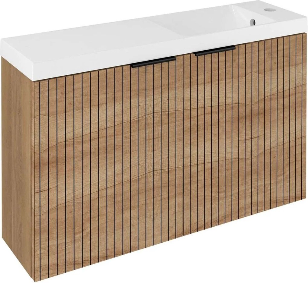 Sapho Latus - Umyvadlová skříňka X Strip 79x50x22 cm, 2x dvířka, dub alabama LT110-SET08