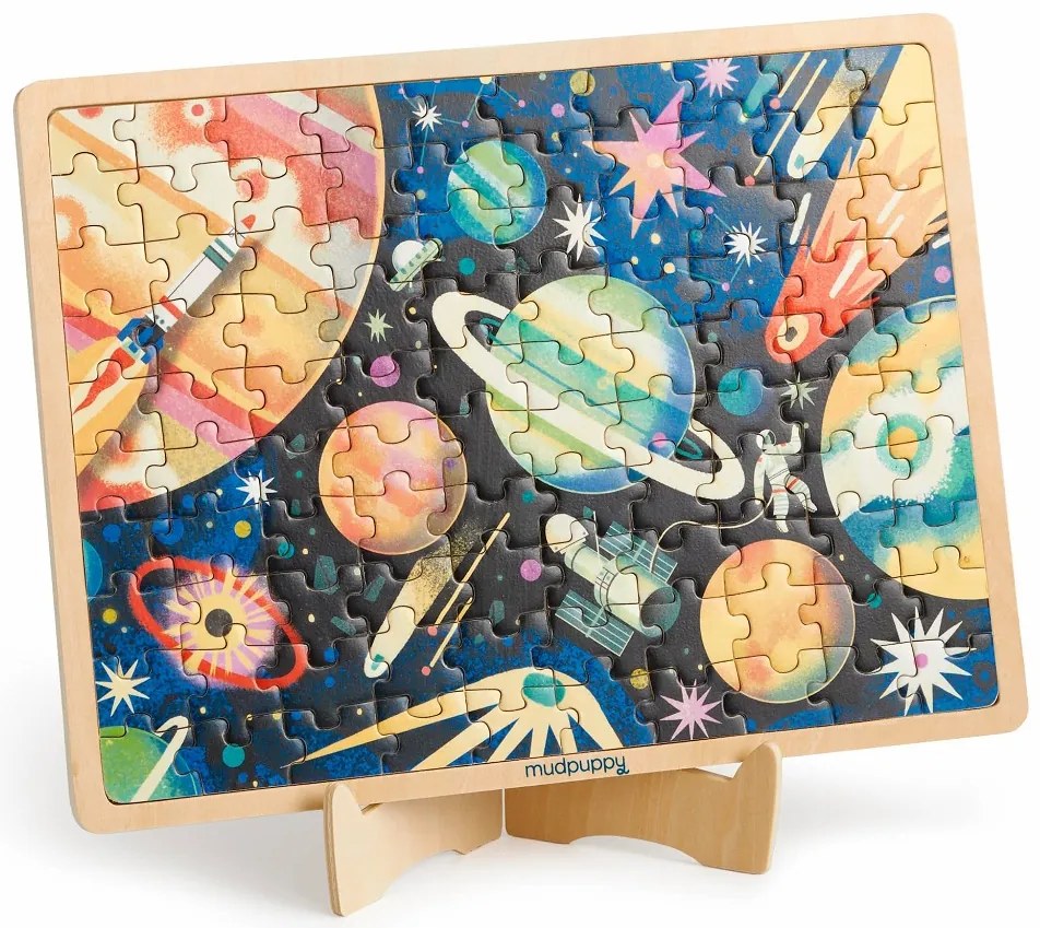 Mudpuppy Dřevěné puzzle Vesmírná mise 100 dílků