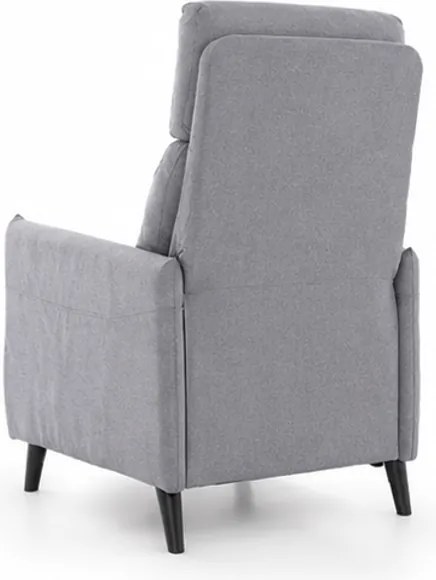 relaxační polohovací TV křeslo, dřevo/kov/látka, 105x68x80 cm, nohy tmavé/šedá, Dekorino KR20260137