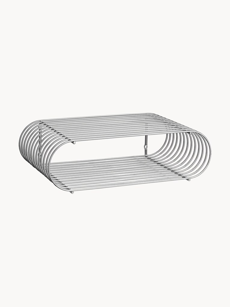 Nástěnná kovová police Curva, Š 40 cm