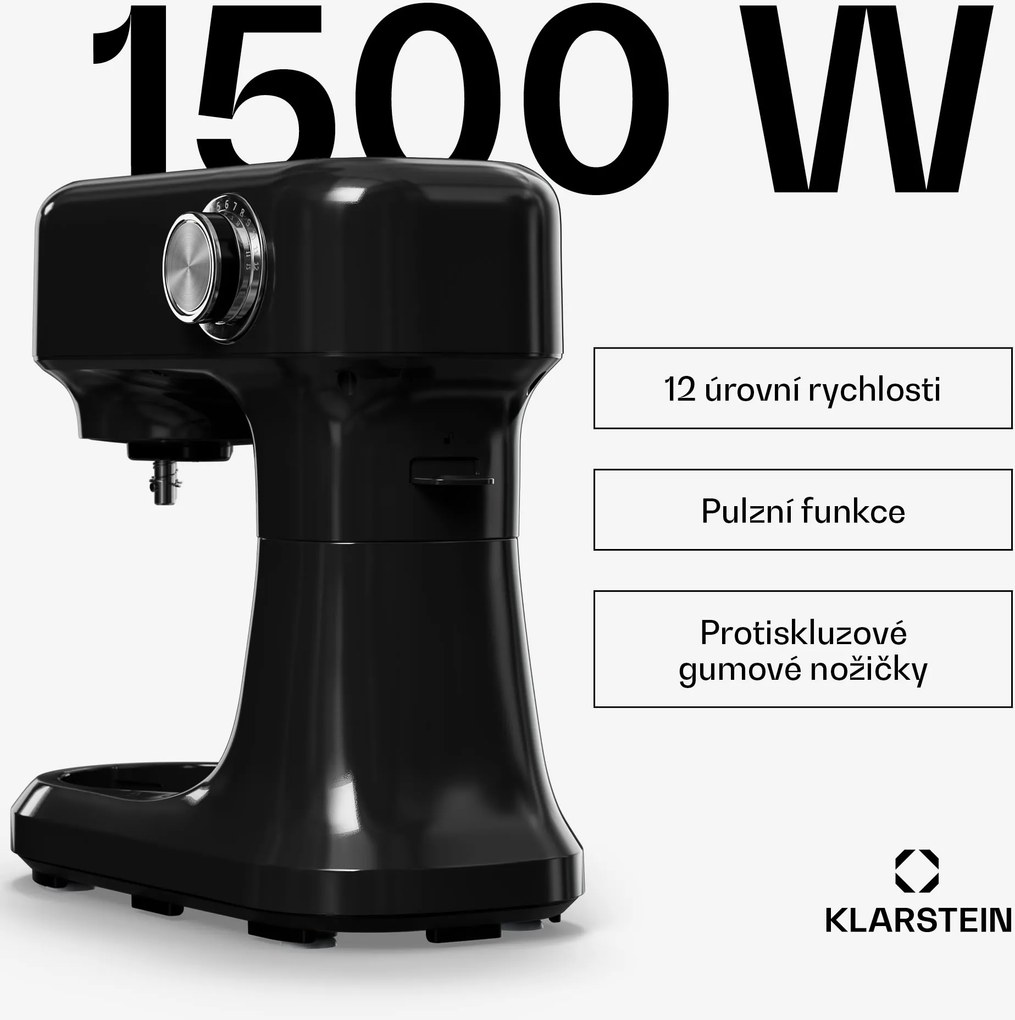 Klarstein Bella Evo kuchyňský robot | planetární míchací systém | 3 nástavce na mixování | 1500 W | 5 l