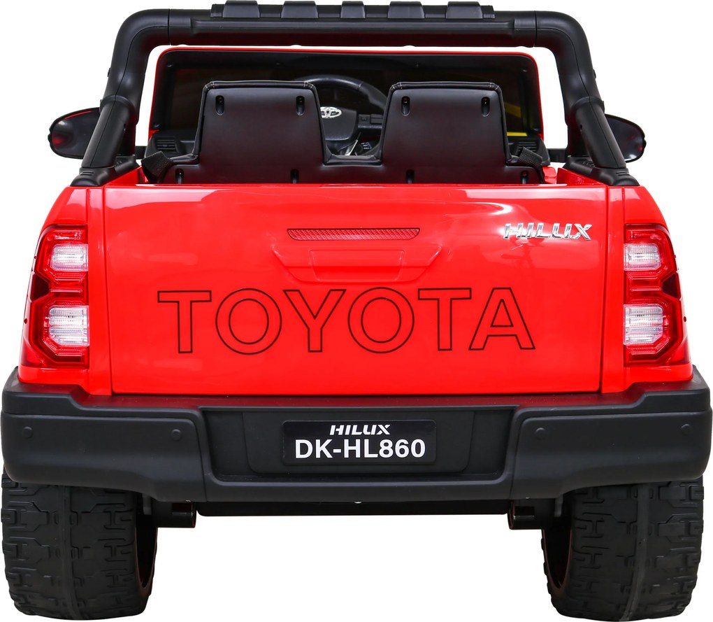 Ramiz Elektrické auto Toyota Hilux pro děti červené + pohon 4x4 + dálkové ovládání