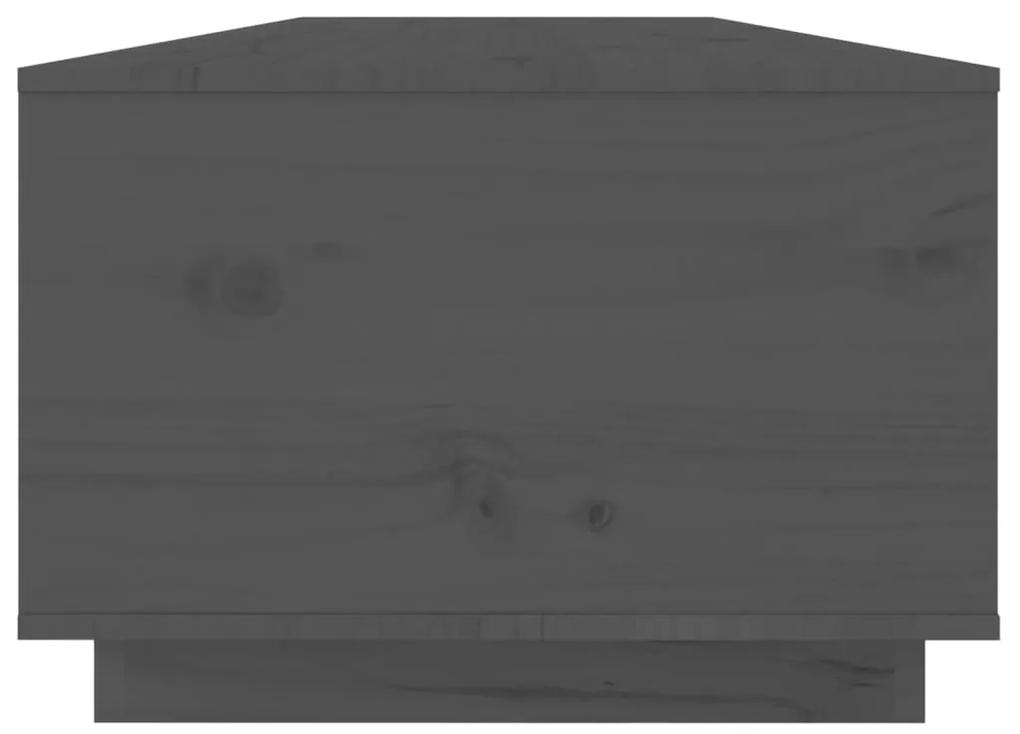 Konferenční stolek šedý 100x50x35 cm masivní borové dřevo - Default Title