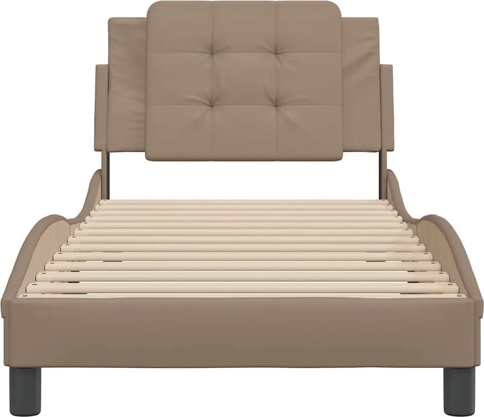 Rám postele bez matrace Zadar cappuccino 90x200 cm umělá kůže 3208160