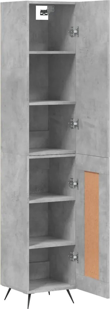 Skříň highboard betonově šedá 34,5x34x180 cm kompozitní dřevo 3199085