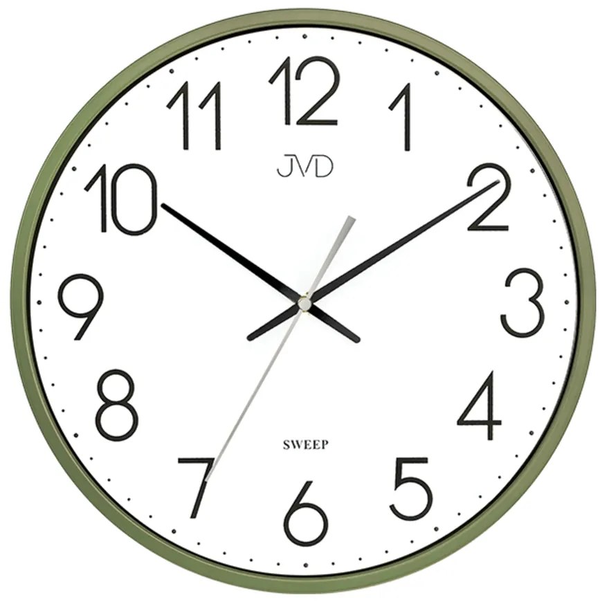 JVD Zelené tiché netikající hodiny JVD HX8016.3