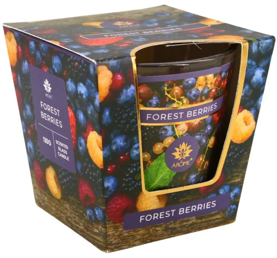 Arome Vonná svíčka ve skle Forest Berries, 120 g