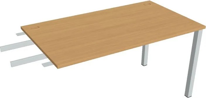 Hobis Kancelářský stůl řetězící do úhlu Hobis US 1400 RU, deskaakát, bílá RAL 9016