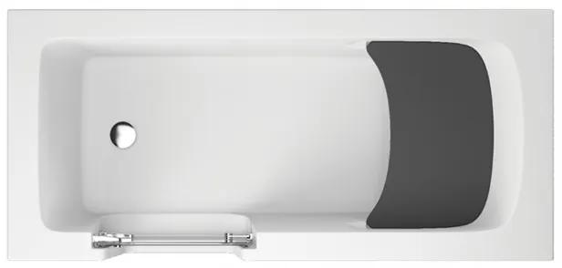 Polimat Akrylátová obdélníková vana pro starší a osoby s tělesným postižením Vovo 180 (180x80x58 cm | objem: 180 l) - POL_VOV00016