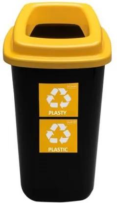 Plafor Odpadkový koš na tříděný odpad 45 l - žlutý, plast