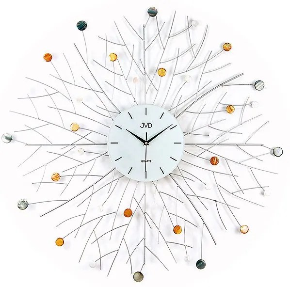 Luxusní obrovské velké hodiny design JVD HJ65 s bar. kamínky - průměr 80cm