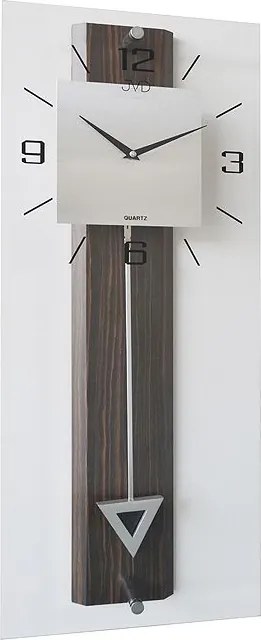 Luxusní moderní medové nástěnné kyvadlové hodiny JVD quartz N2233/77