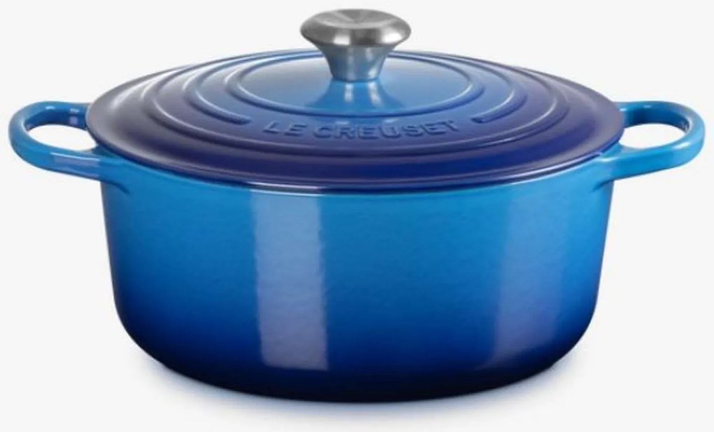 Le Creuset Signature - Pekáč kruhový s poklicí, objem 5,3 l, azur 21177262202430