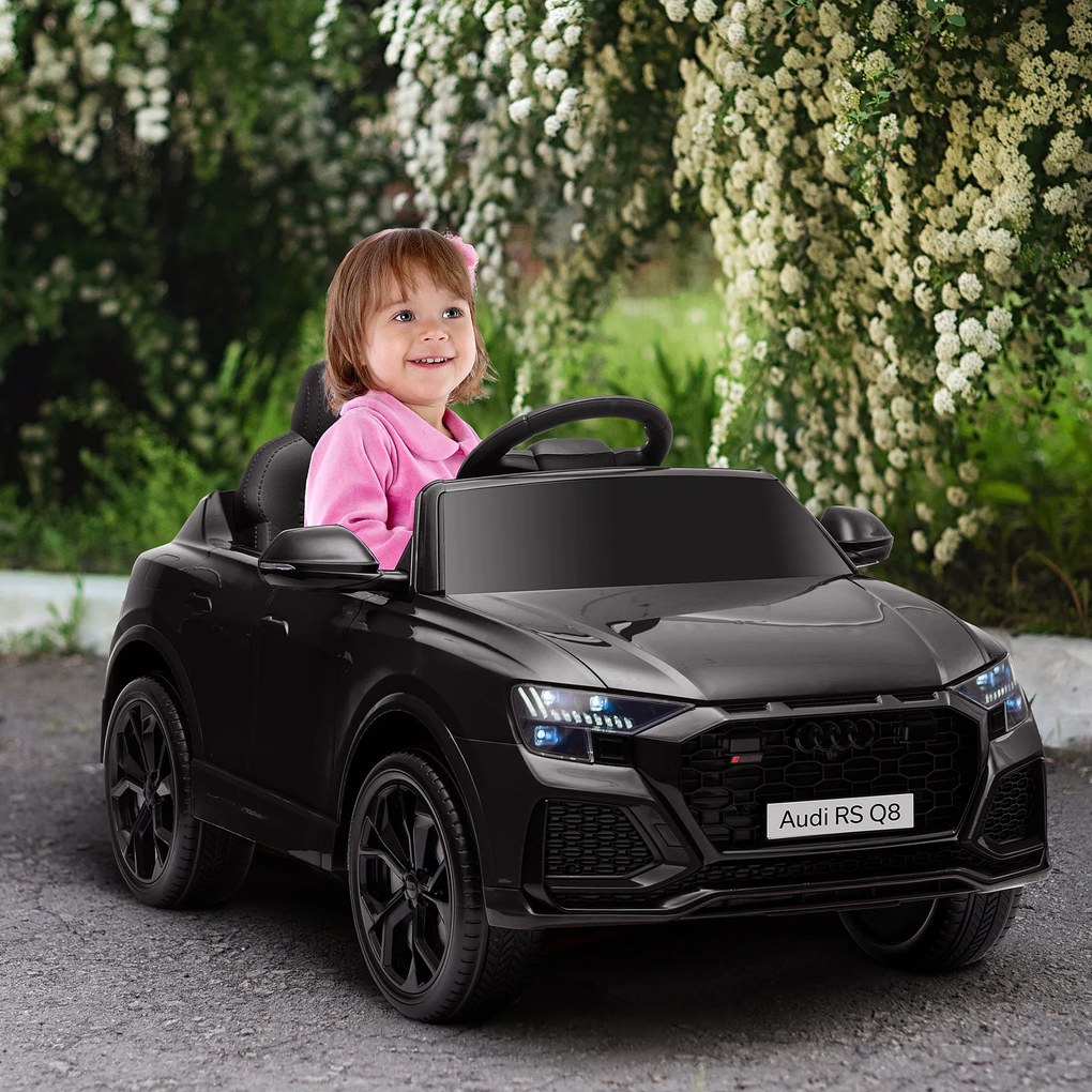 HOMCOM Dětské Elektrické Auto +3 roky Licencované Audi RS Q8 se 6V Baterií, 2 Motory, Dálkovým Ovládáním, Hudbou, MP3, Klaksonem a Světly, Maximální …