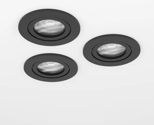 Eglo 902265 -SADA 3x LED Podhledové bodové svítidlo BARRANCO LED/4,8W/230V černá