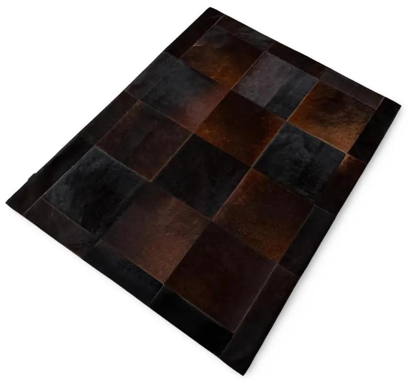 Kožený koberec Aros mahagon S M