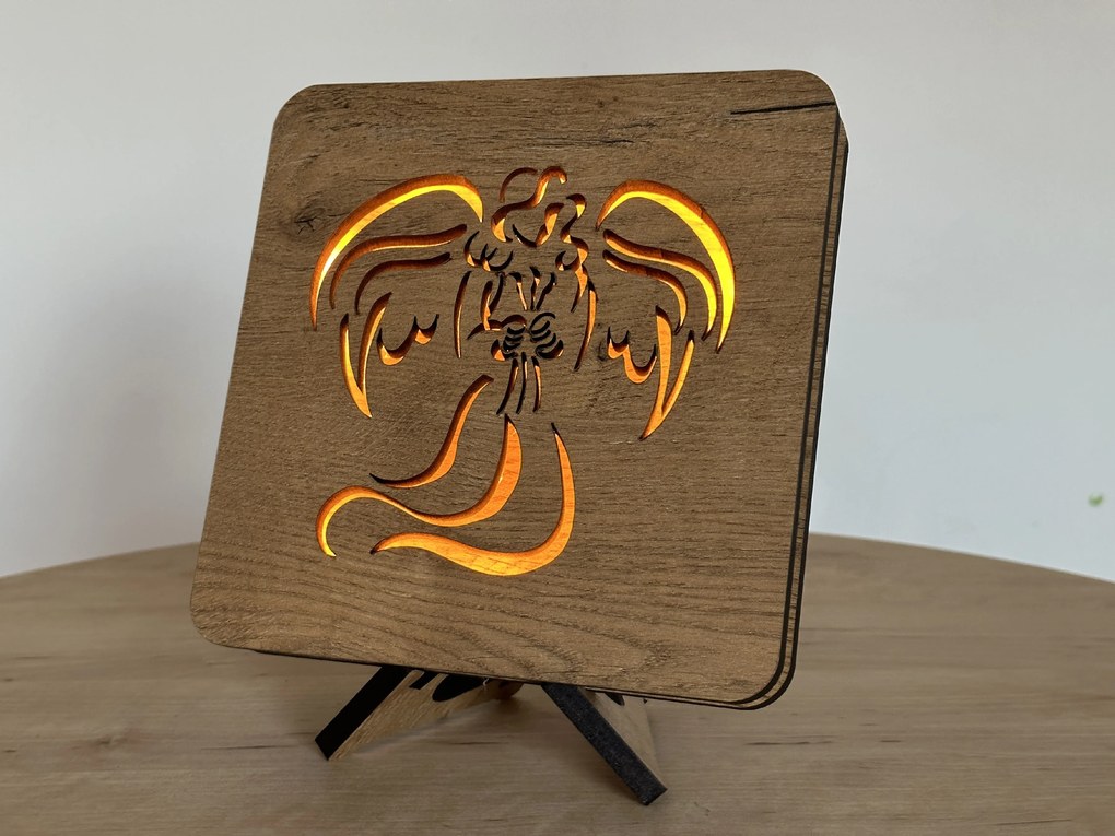 Li-Go "Anděl" lampa 19x19cm provedení povrchu: dub