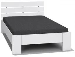 Studentská postel REA Nasťa 120x200cm - bílá, 1. pás čela 18001 - pow blue, 2. pás čela 1027 - bílá, 3. pás čela v barvě postele