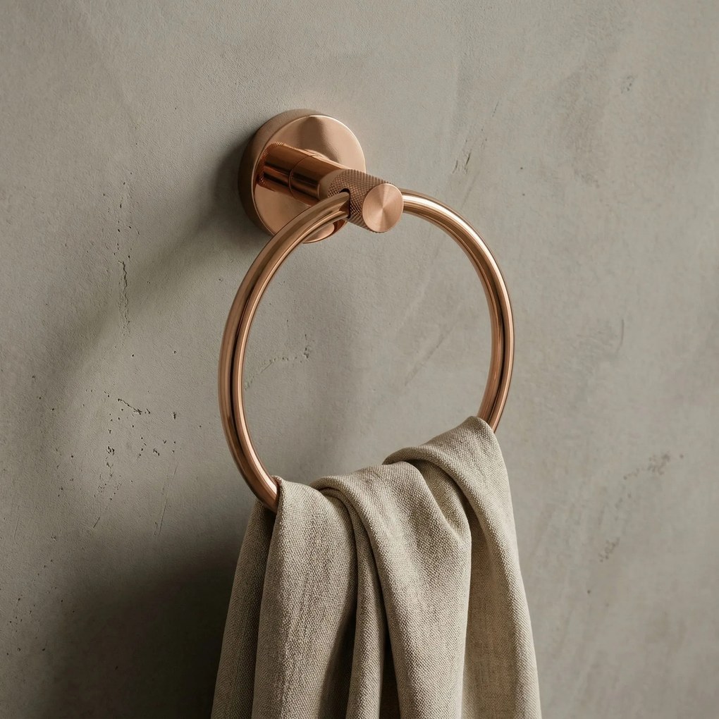 Rea Modern, prstenový věšák na ručník, Ring 6610, měděná matná, REA-98047