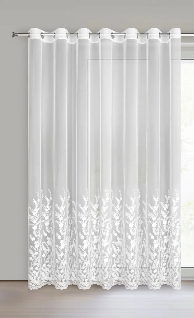 ZÁCLONA NA KROUŽCÍCH TALINA 300 CM X 250 CM CM VZOROVANÁ