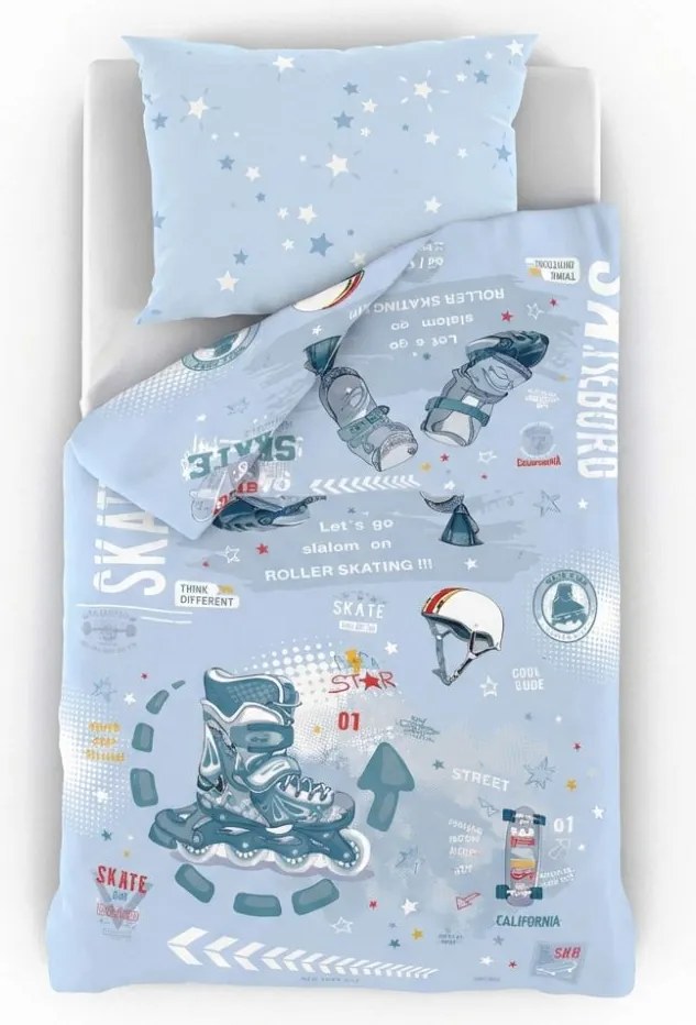 Kvalitex Ložní povlečení pro mladé 140x200, 70x90cm Skate 1x 140/200, 1x 70/90cm Biano.cz