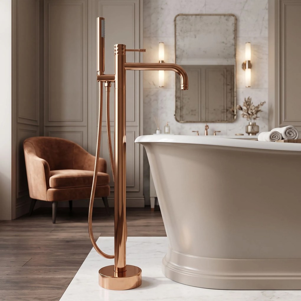 Rea Lungo Diamond, volně stojící baterie, měděná lesklá, REA-B2248