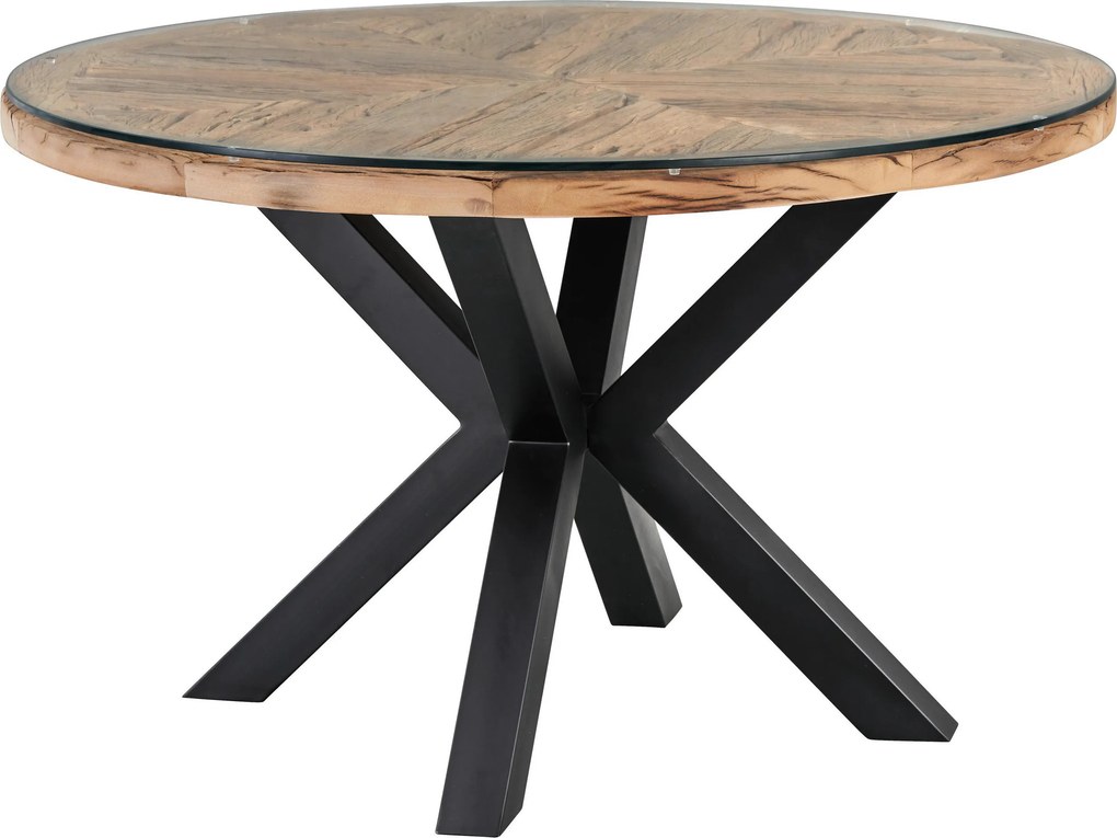 XXXLutz JÍDELNÍ STŮL, staré dřevo, přírodní barvy, černá, 130/130/76 cm P & B - Jídelní stoly - 002641003101
