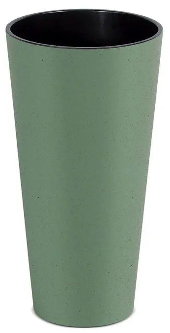 PROSPERPLAST Květináč - TUBUS SLIM Eco Wood Průměr: 25 cm, Barva: kávová