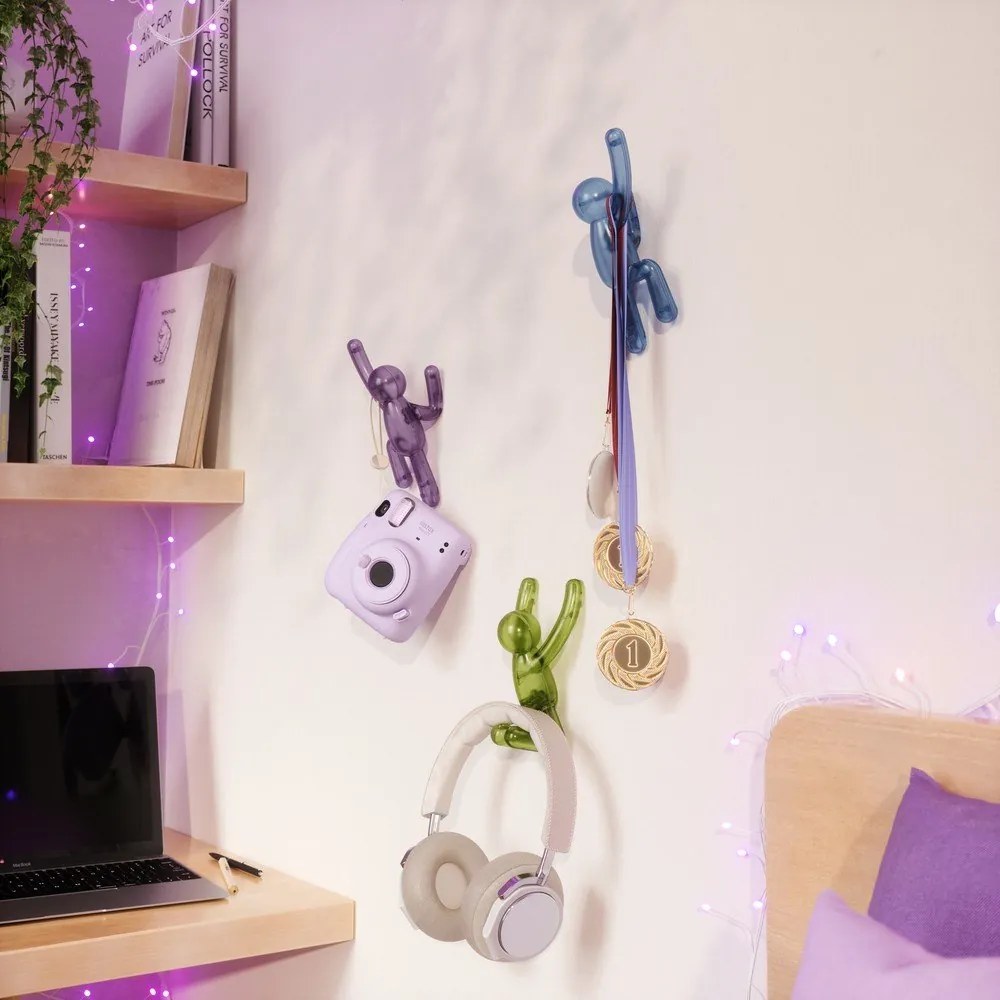 Plastové háčky v sadě 3 ks bez vrtání Buddy – Umbra