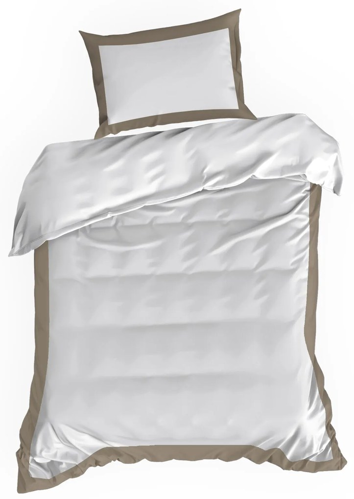 SATÉNOVÉ POVLEČENÍ LAURA 160X200 CM, 2 KS 70X80 CM BÍLÉ