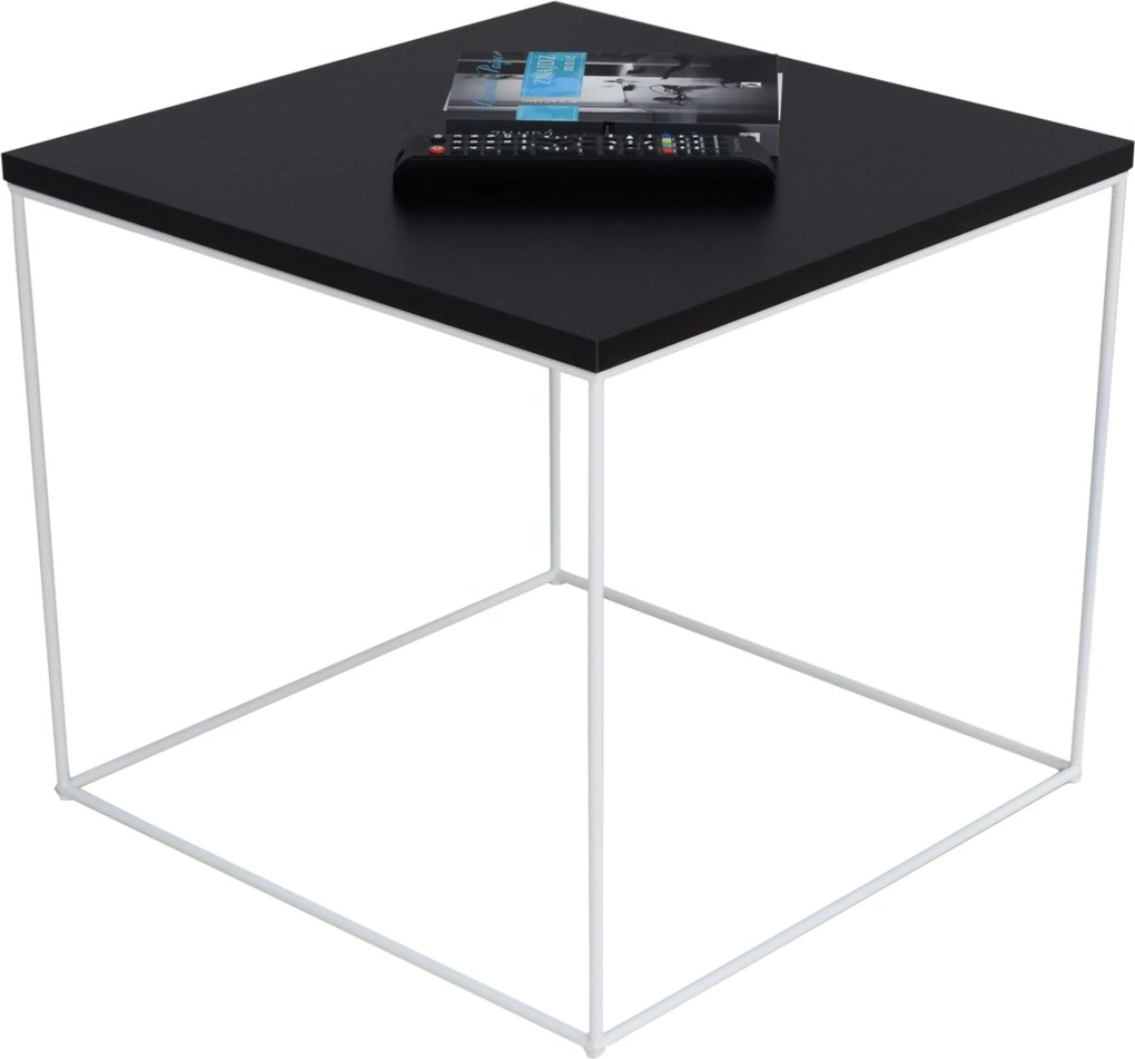 ADRK Furniture Konferenční stolek ELENA 50x50 CT-ELE-W-B