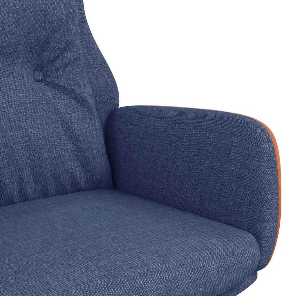 Relaxační křeslo modré textil a PVC 341305