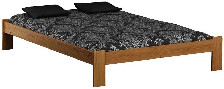 Dřevěná postel Ada 140x200 + rošt ZDARMA (Barva dřeva: Bílá)